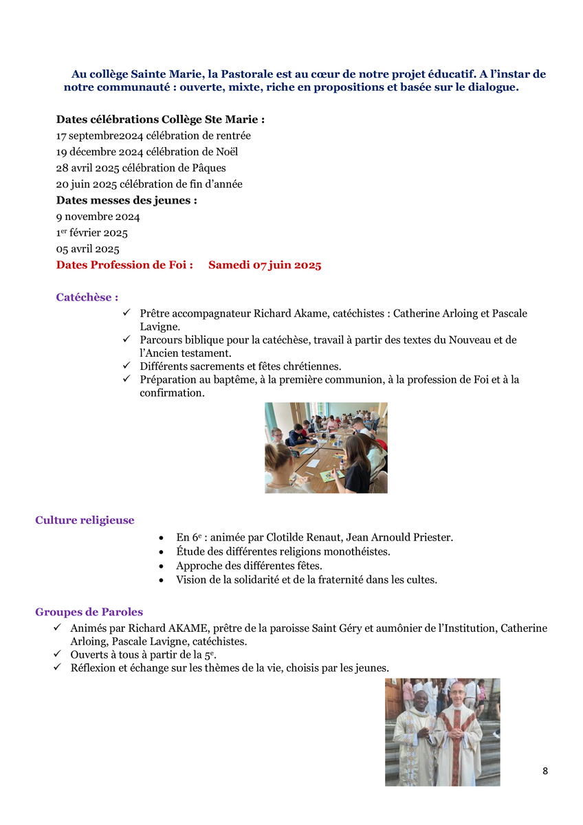 Préparation de la rentrée 2024-2025